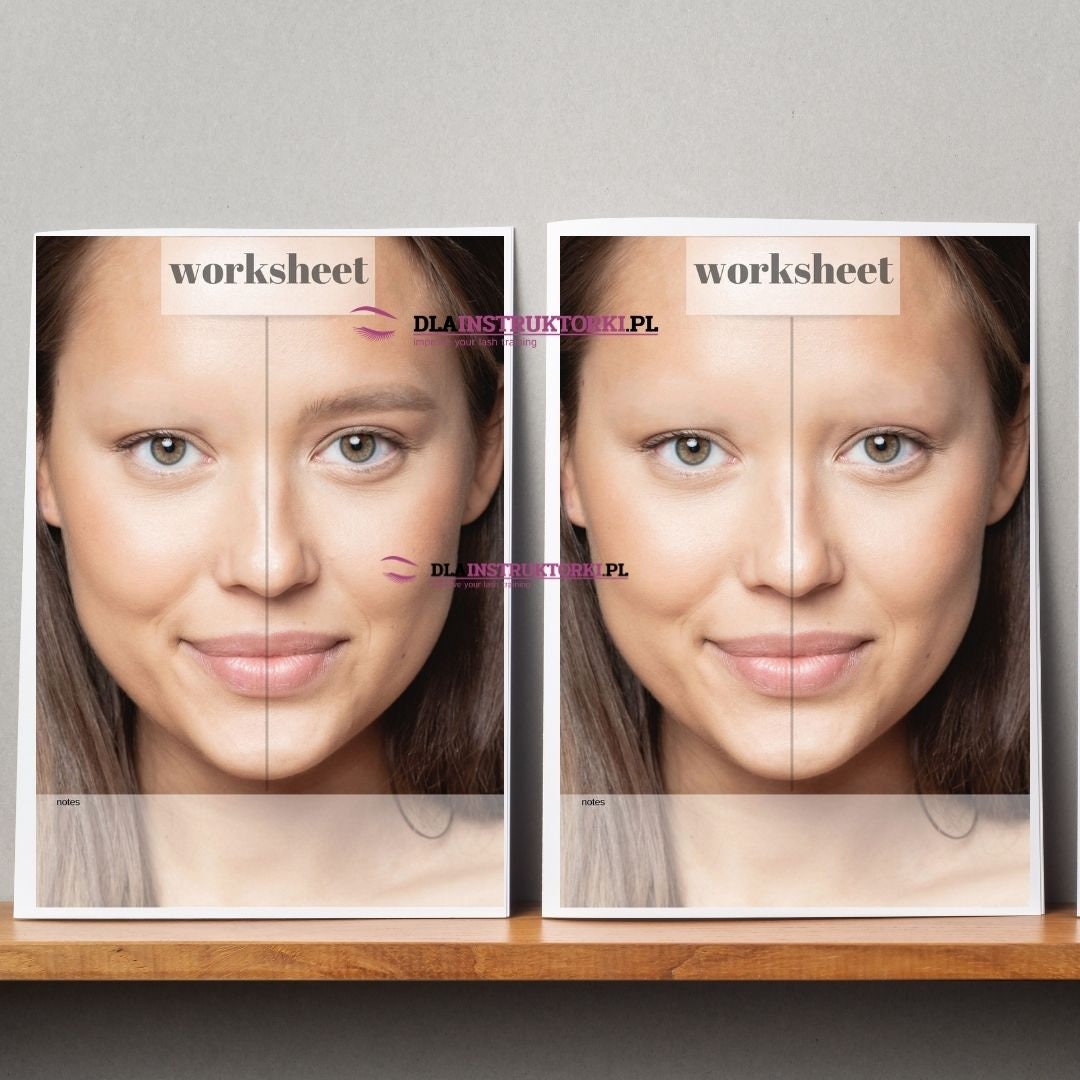 Brow Mapping Practice Sheets Eyebrow Practice Brow Charts Etsy