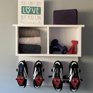 Workout Room Shelf With 2 Cubbies - Etsy
