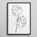 Monstera One Line Drawing Printable Wall Art, Simple Botanical Wall ...