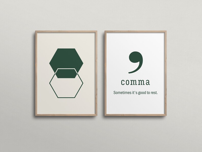 Comma ',' Typo Printable Wall Art, Good to Rest Wall Decor, Minimal ...