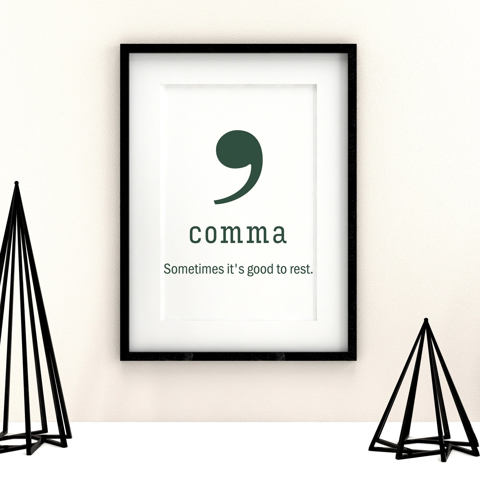Comma ',' Typo Printable Wall Art, Good to Rest Wall Decor, Minimal ...