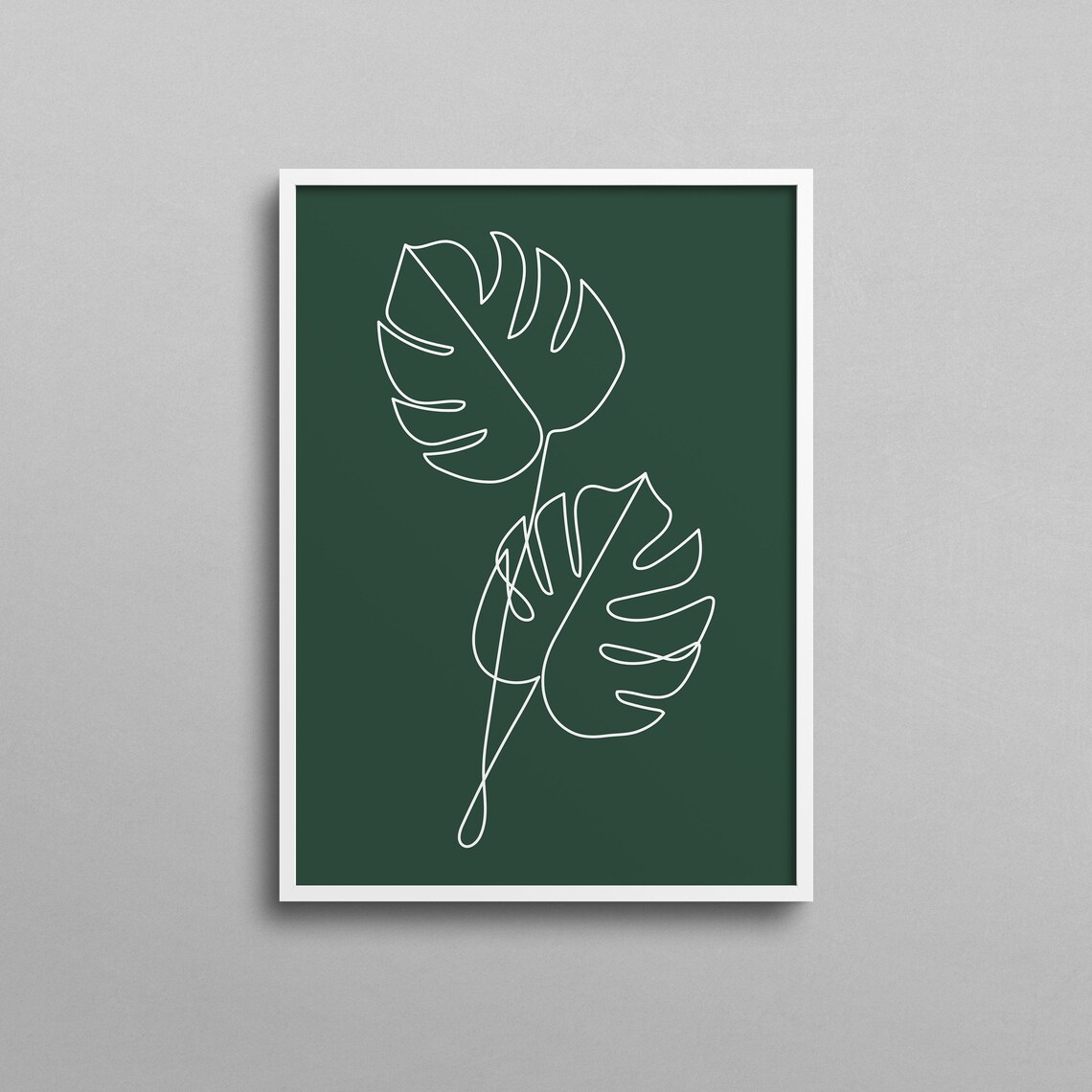 Monstera One Line Drawing Printable Wall Art Simple Botanical - Etsy