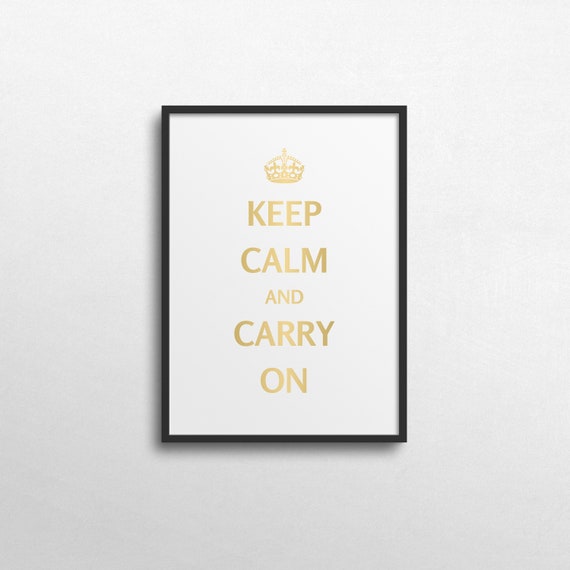 Keep Calm Crown Gold