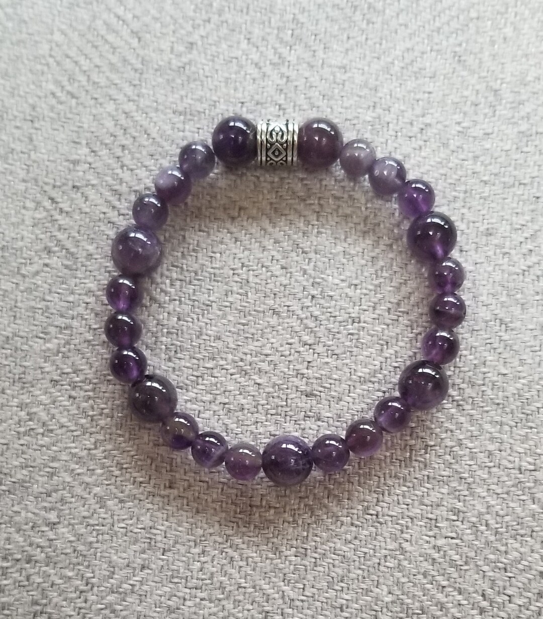 Purple Rayne Semi Precious Amethyst Stretch Bracelet, Friendship - Etsy