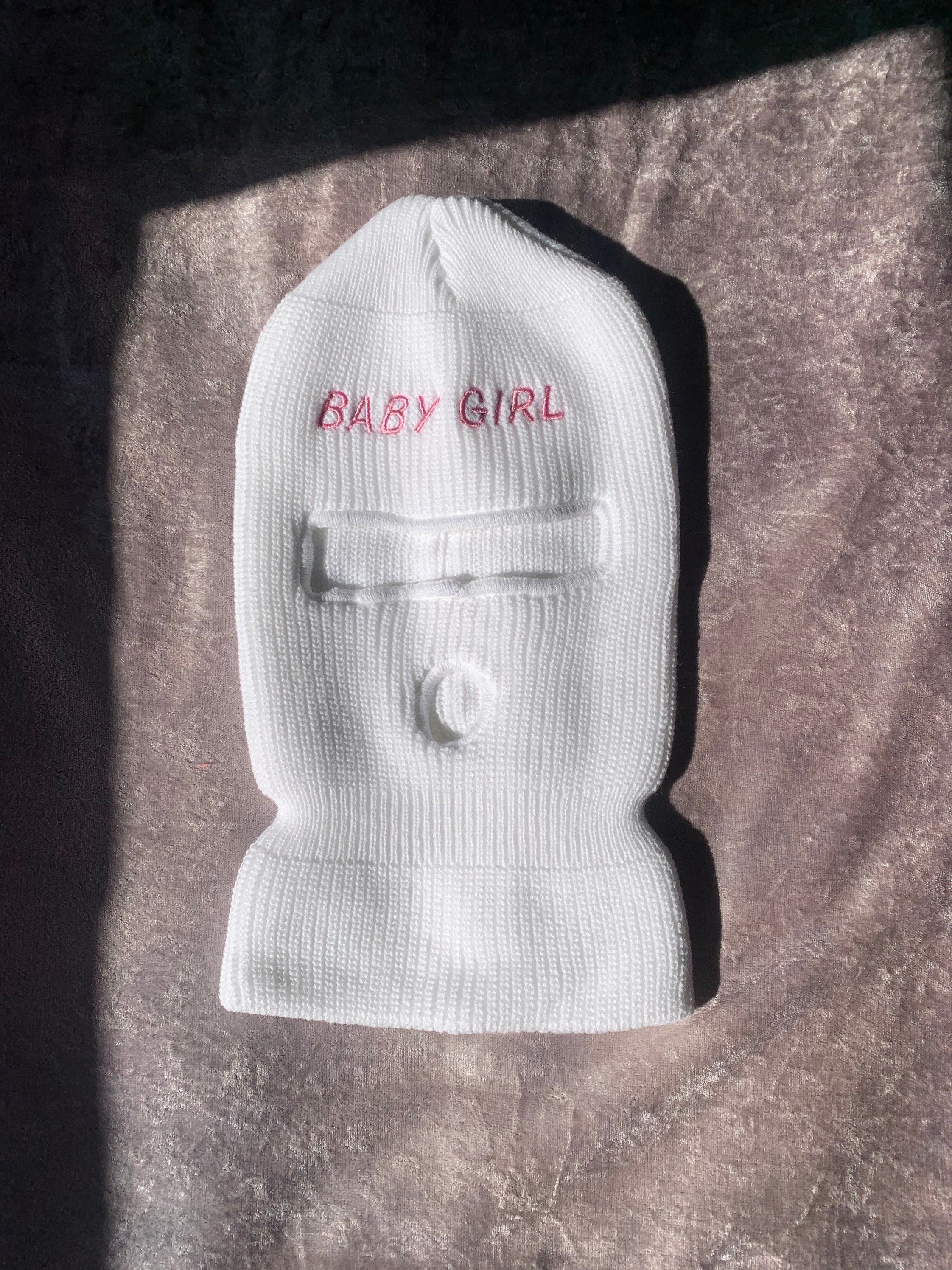 Embroidered 2 Hole Ski Mask | Knitted Balaclava | Wooly Hat | Winter ...