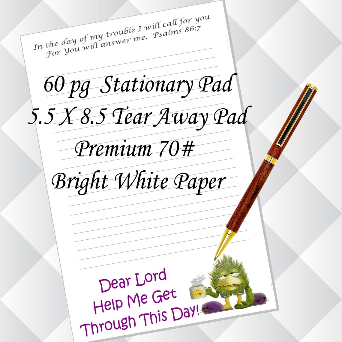 Stationary Note Pads 4 Sizes Letter Stationary Notepad | Etsy