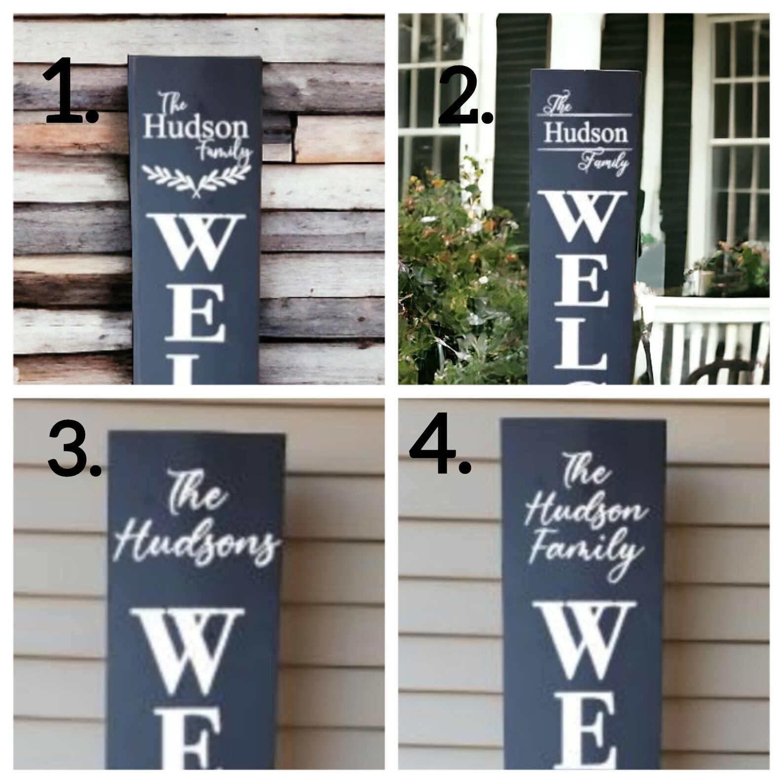 Interchangeable Welcome Sign Porch Sign With Name Personalized Sign ...