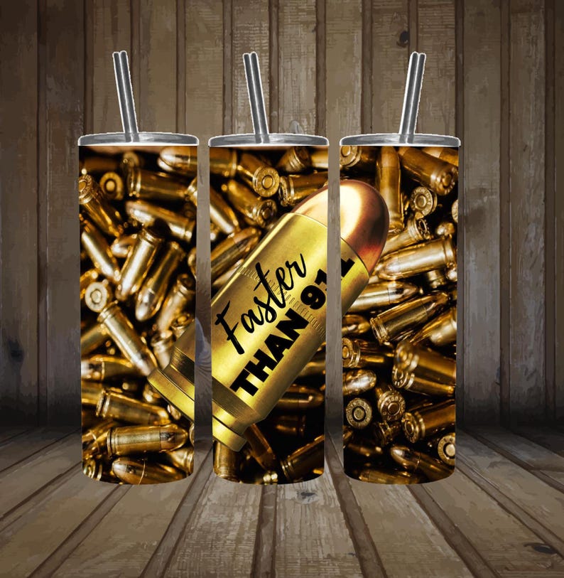 Faster Than 911 Bullets Men's Tumbler 20 Oz Tumbler Design - Etsy