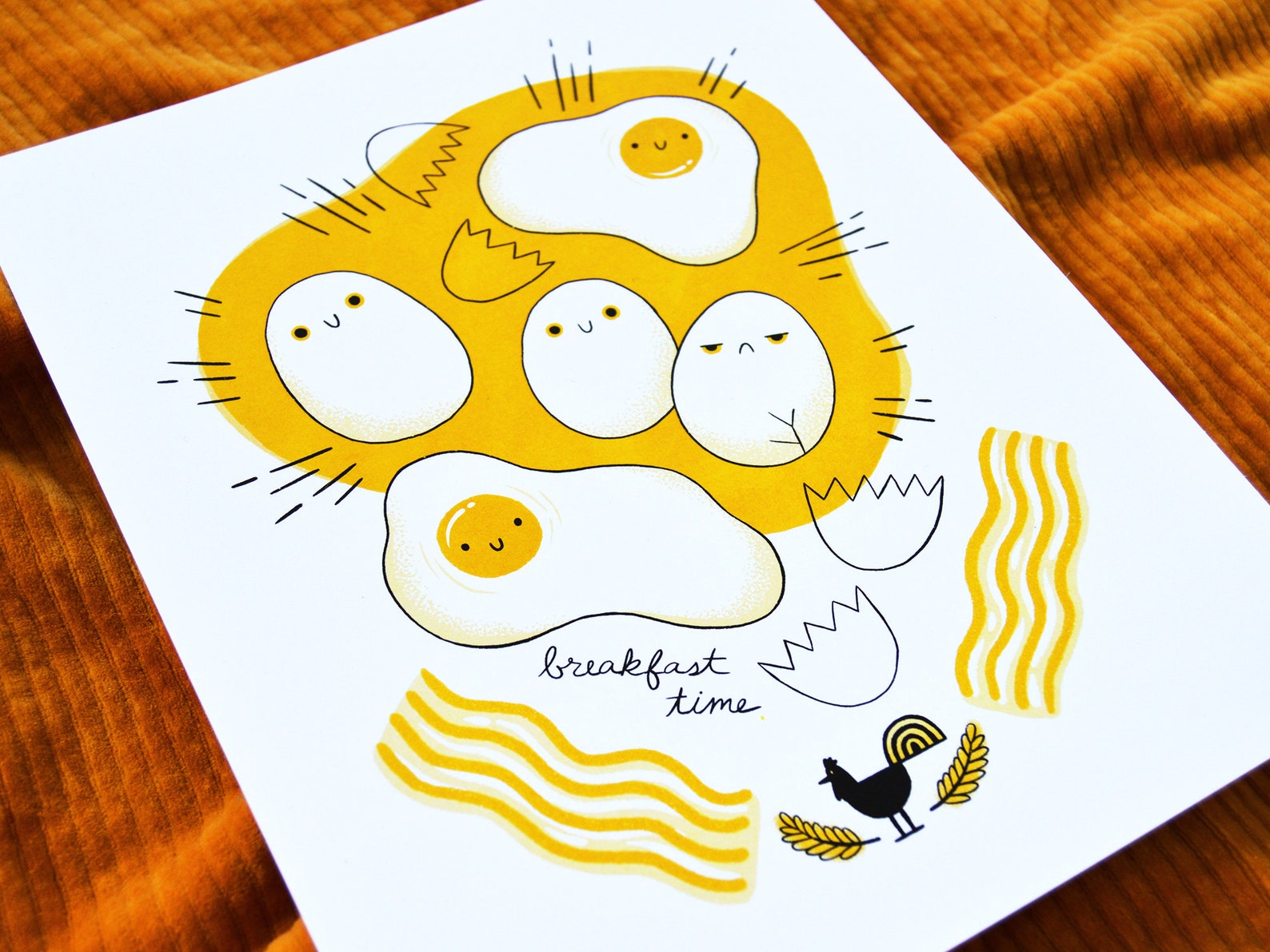 Sunny Side up | 8" X 10" Illustrated Art Print | Wall Decor - Etsy