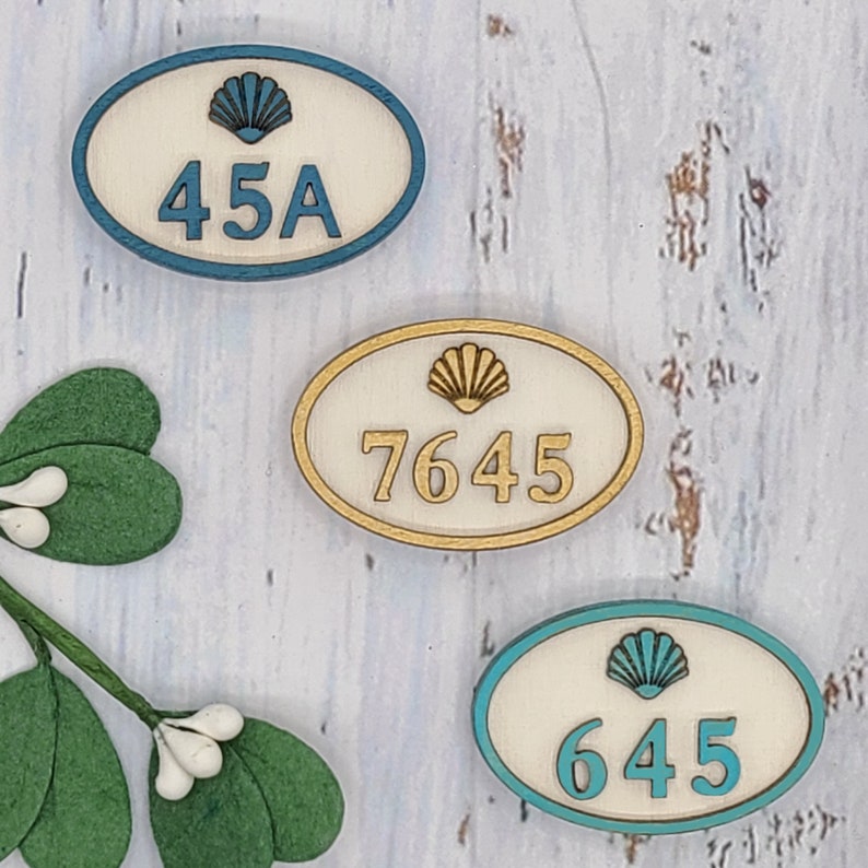 Miniature Dollhouse Custom Address Sign, Beach House Number Plaque ...