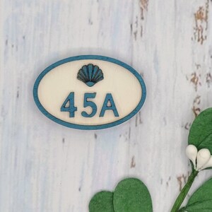 Miniature Dollhouse Custom Address Sign, Beach House Number Plaque ...