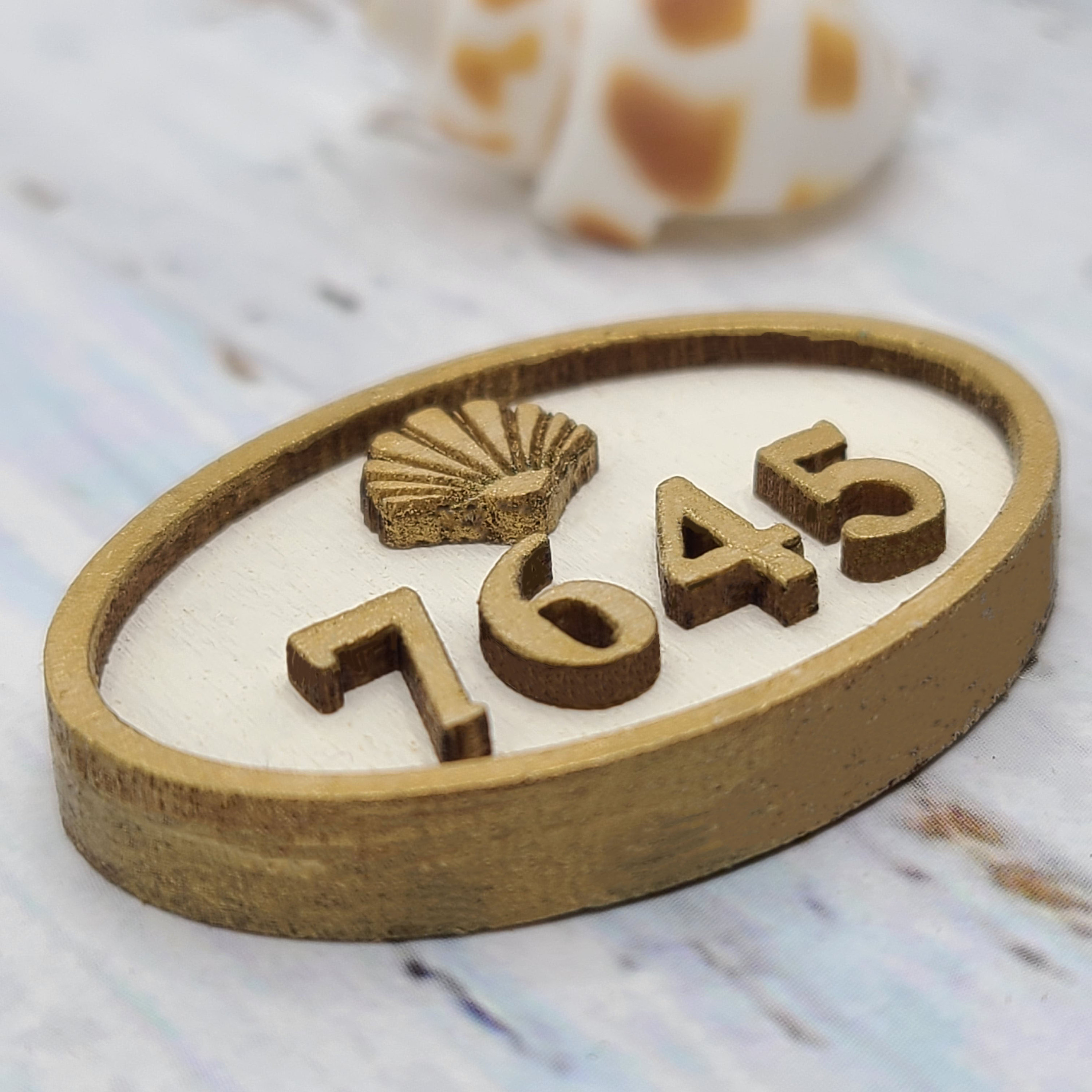 Miniature Dollhouse Custom Address Sign, Beach House Number Plaque ...