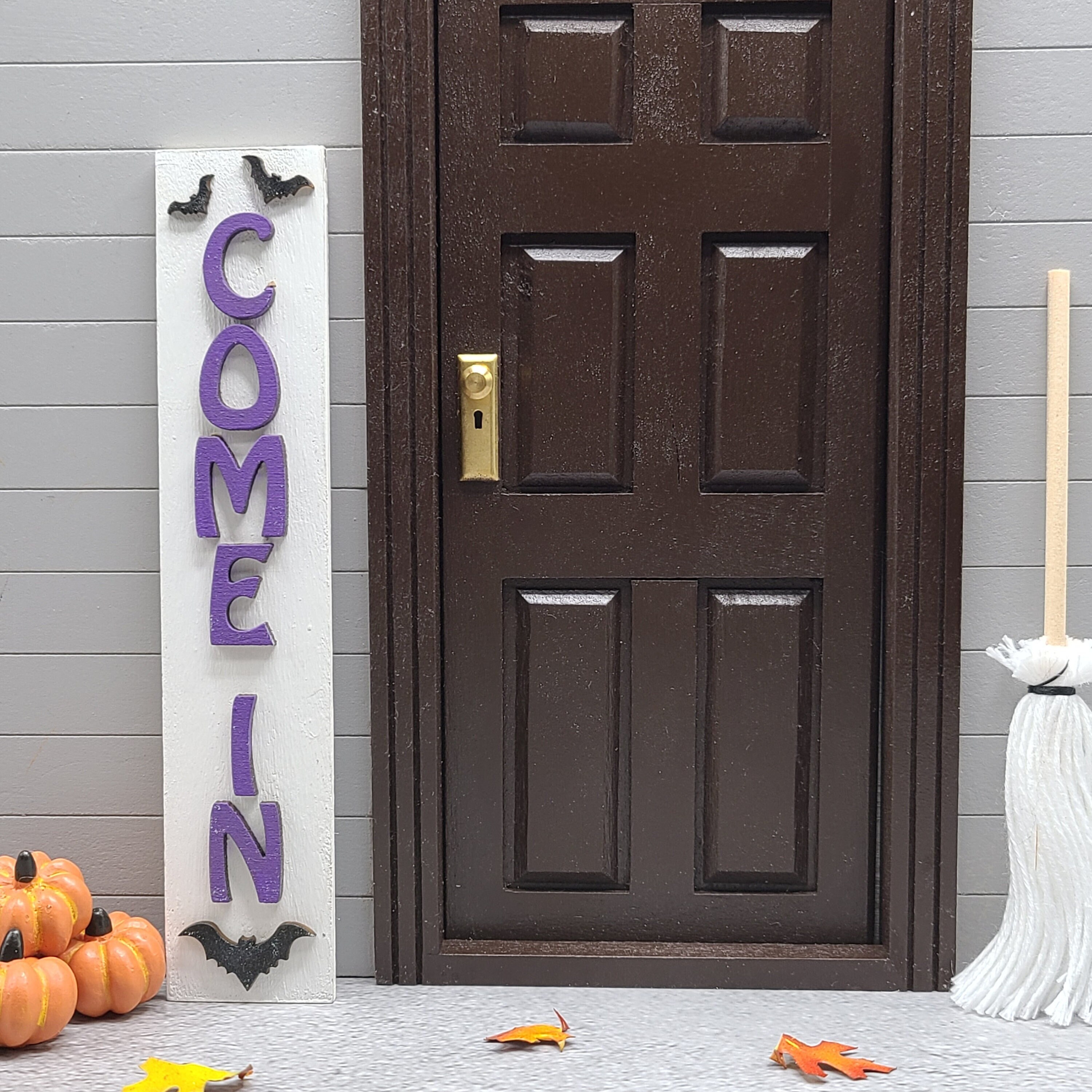 Haunted Dollhouse Front Door Sign Dollhouse Miniature - Etsy