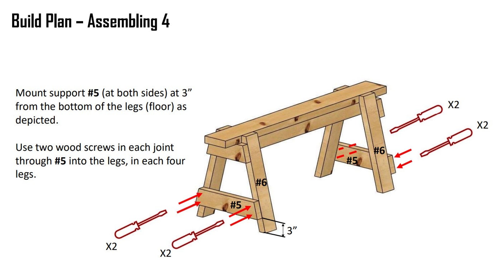Work Trestles / Work Stand, Diy Wood Working Plans, Digital Download Pdf - Etsy
