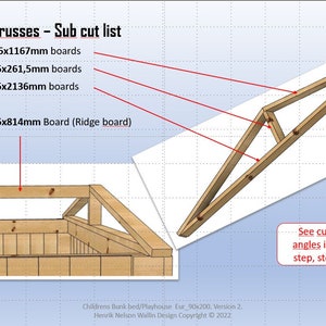 Bunk Bed Playhouse, Euro Single 90x200, Diy Build Plan, Digital ...