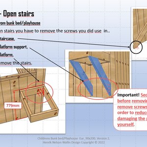 Bunk Bed Playhouse, Euro Single 90x200, Diy Build Plan, Digital ...