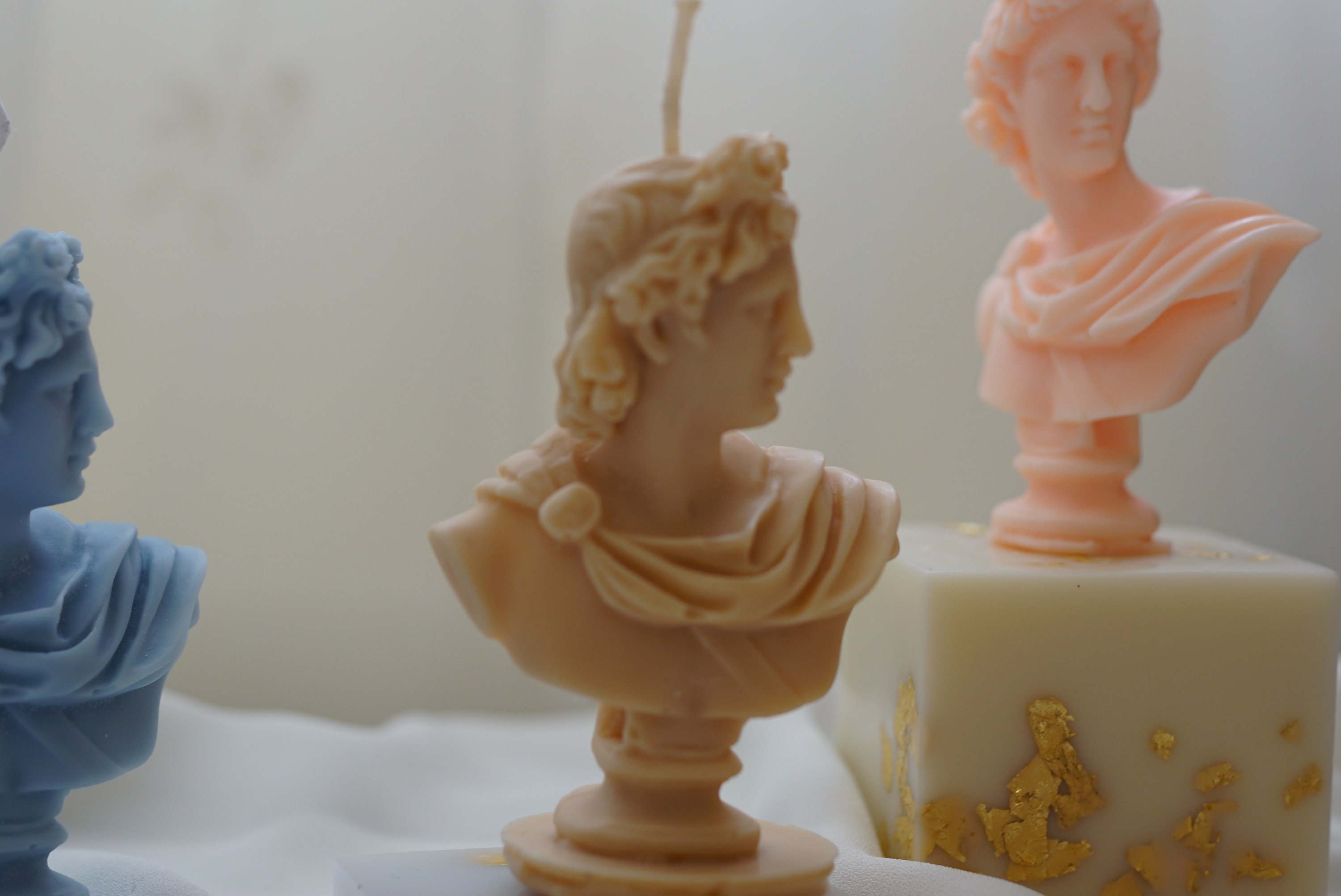 The Apollo Head Candle Ancient Greek God Bust Soy Wax | Etsy