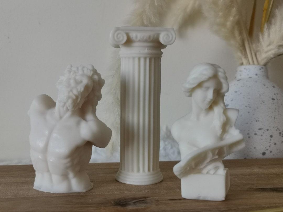 Ancient Set of Three Candles/ Ancient Decor/ Antique Collections - Etsy