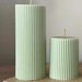 Large Ribbed Thick Pillar Candles/decorative Candles/anniversary - Etsy
