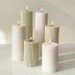 Large Ribbed Thick Pillar Candles/decorative Candles/anniversary - Etsy UK