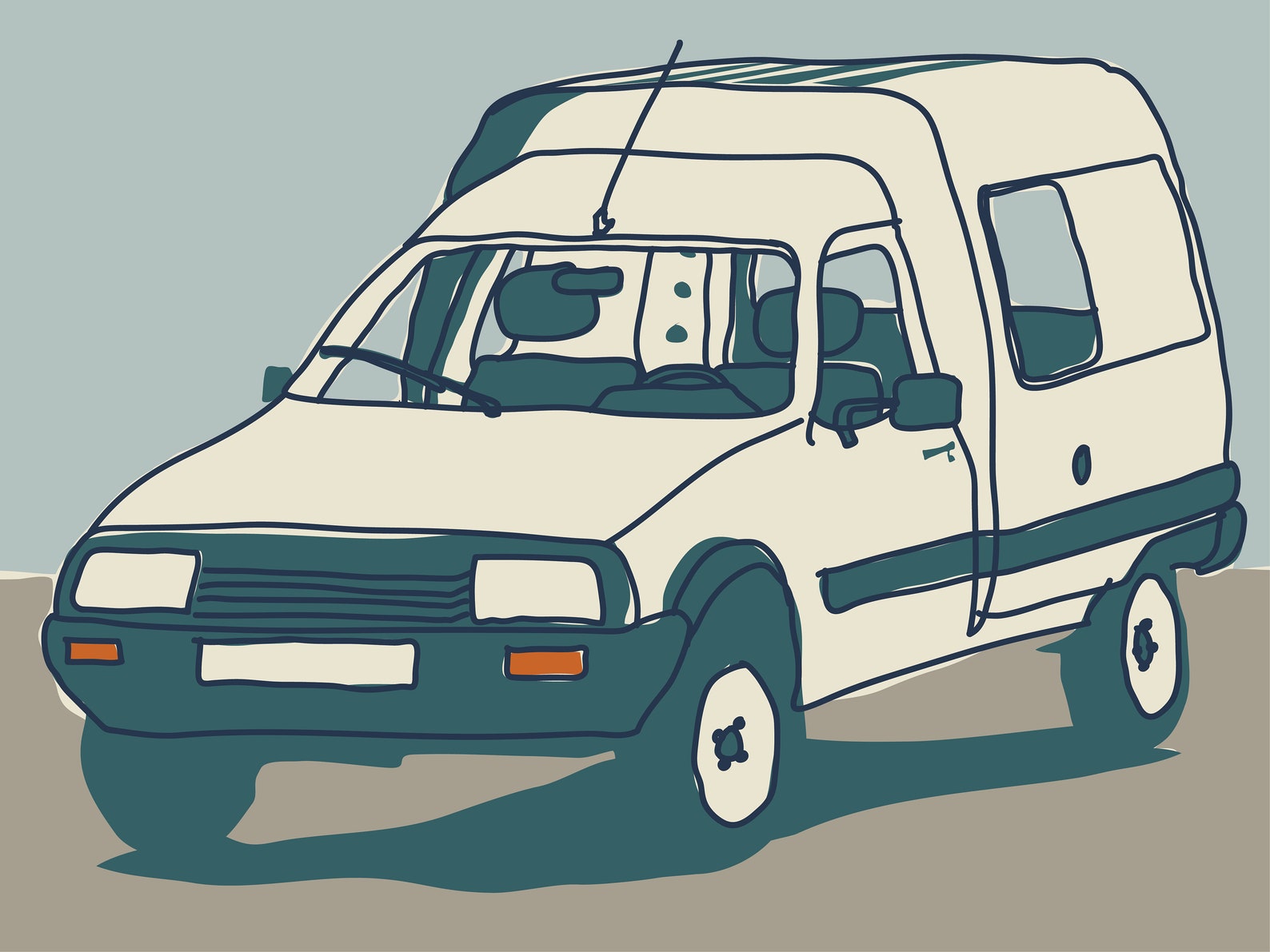 Citroen C15 printed on matte white paper gift illustration | Etsy