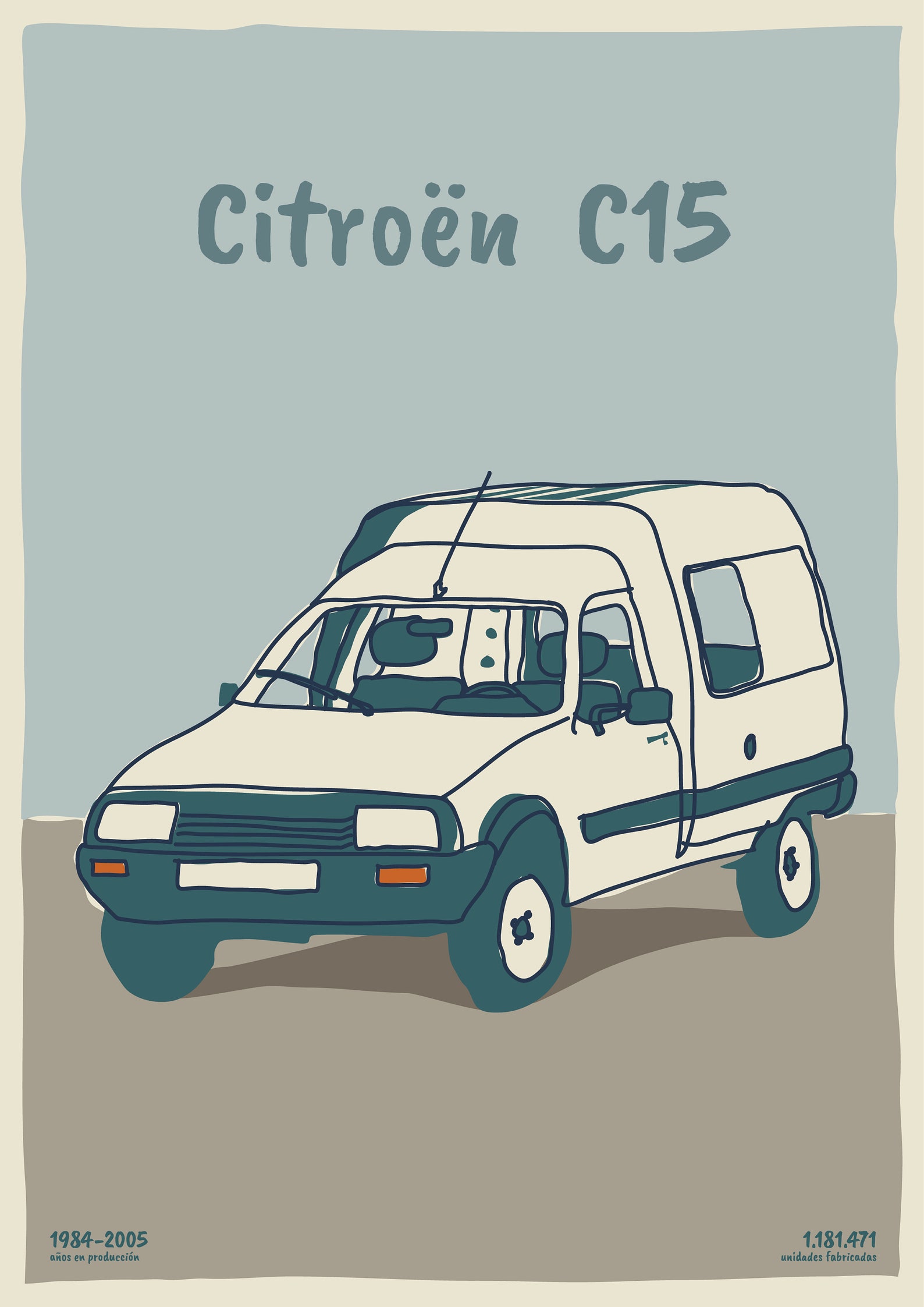 Citroën C15 printed on natural mate fine art paper gift | Etsy