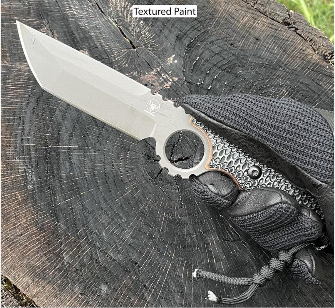 Tactical Tanto EDC D2 Survival Fixed Blade Knife With 2MM | Etsy
