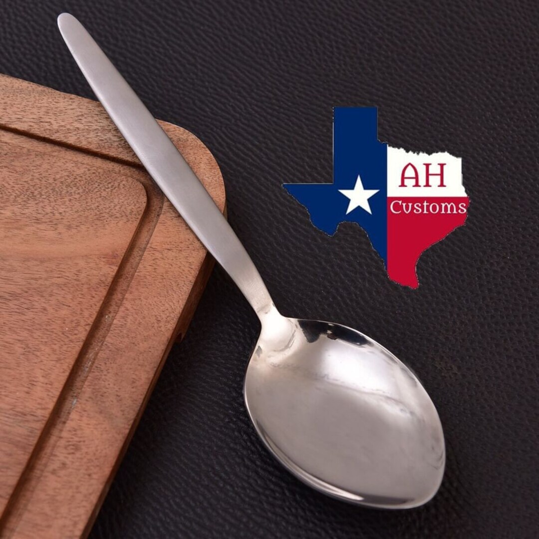 Hand Made Gray Kunz Stainless Steel Sauce Spoon Bowl Spoon - Etsy