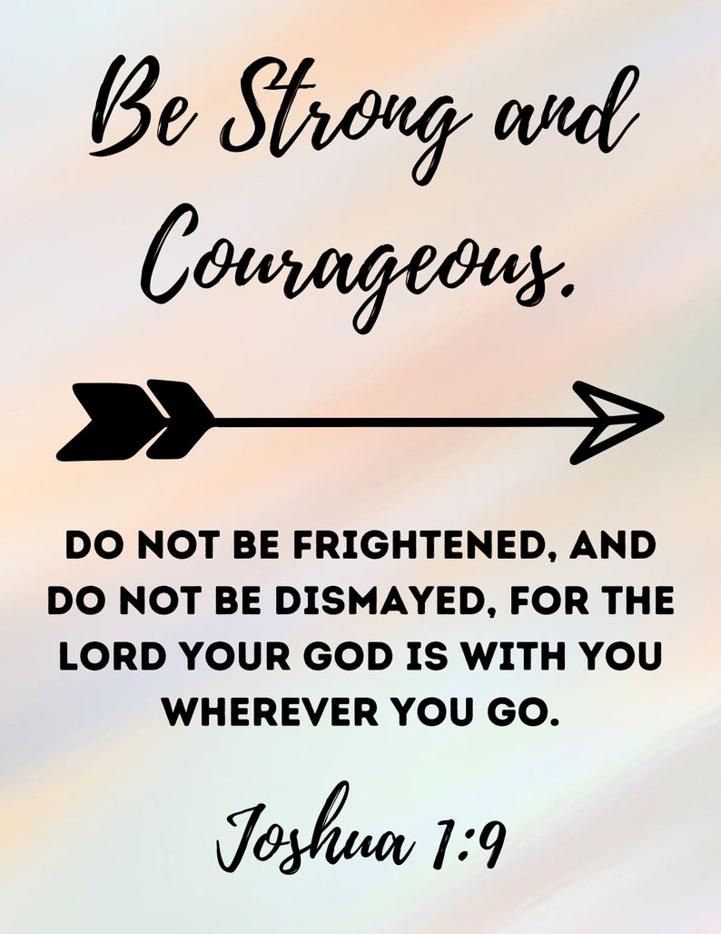 Be Strong and Courageous SVG Digital Download - Etsy