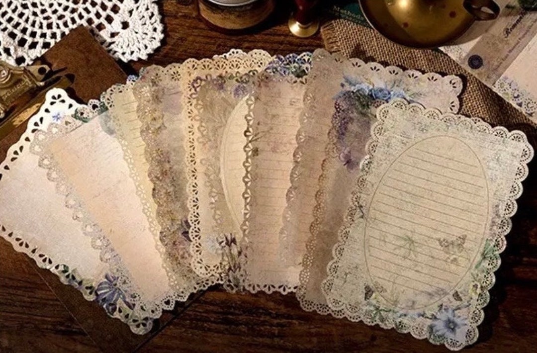 Vintage Inspired Stationery, Letter Writing Paper With Lace Style ...