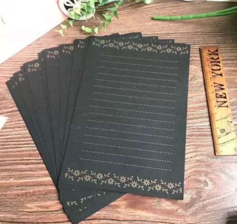 Bunny Letter Writing Paper Set With Gold Detailing, Enchanted ...