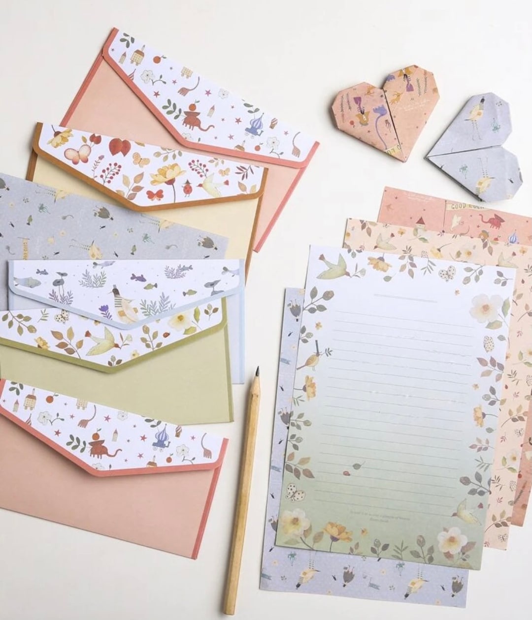 Floral Letter Writing Paper Set: Cottagecore Stationery, Envelopes ...