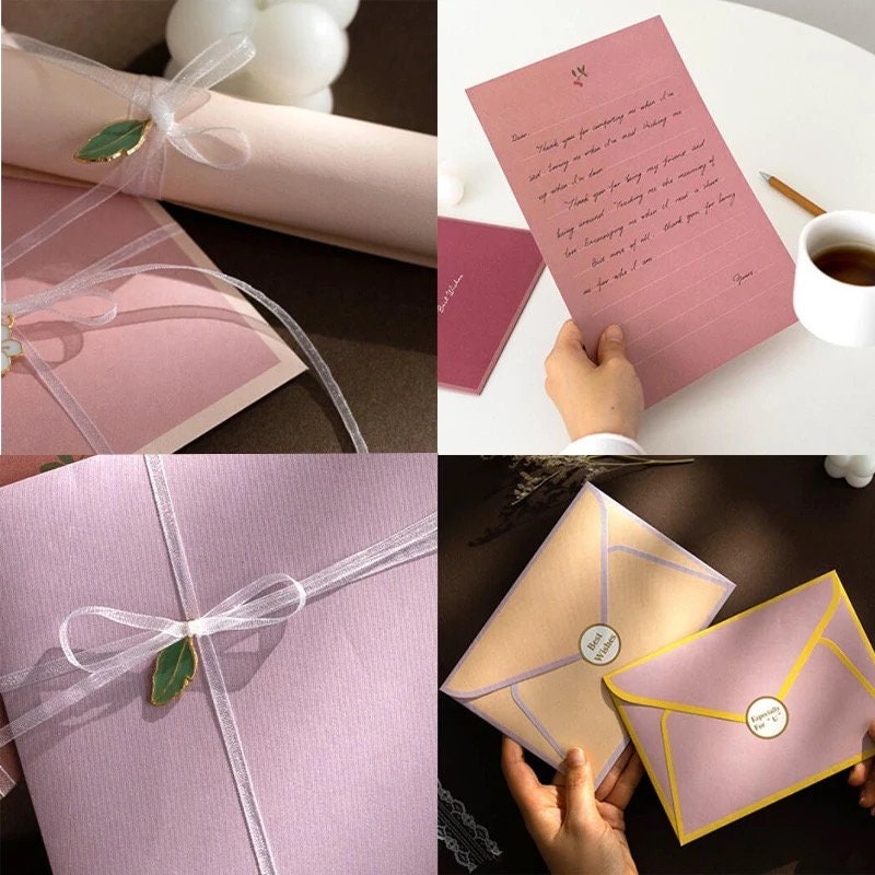 Letter Writing With Envelopes, Letter Writing Stationery Set,aesthetic ...