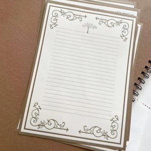 Letter Writing Paper Set With Gold Details,enchanted Magical Letter ...