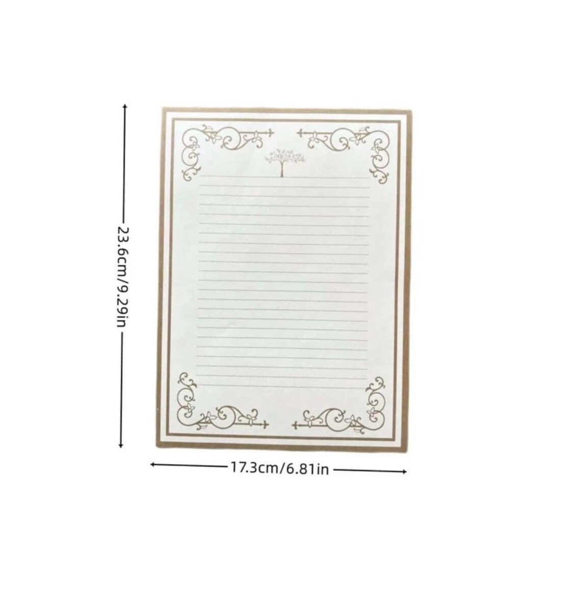 Letter Writing Paper Set With Gold Details,enchanted Magical Letter ...