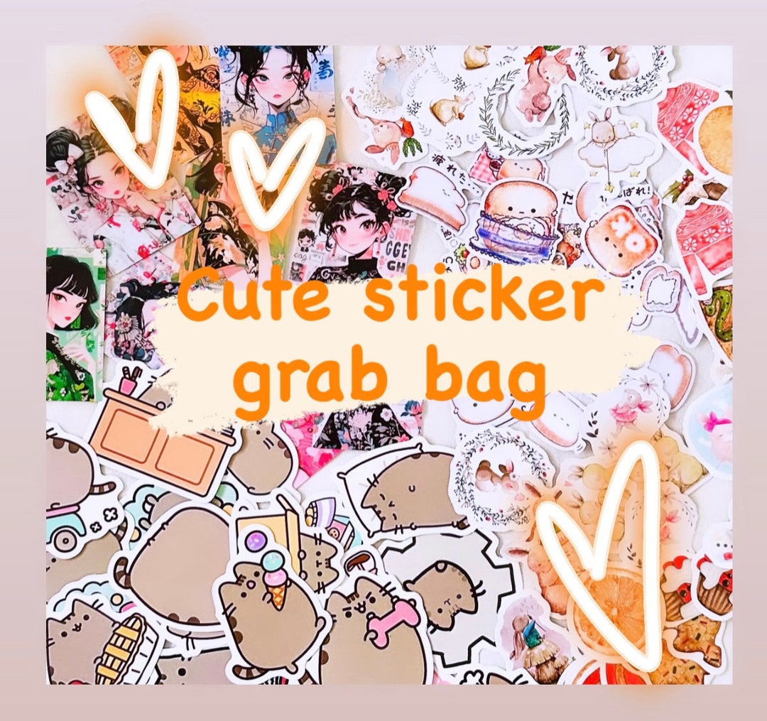 Kawaii Sticker Grab Bag,junk Journal Sticker Grab Bag,floral Travel ...