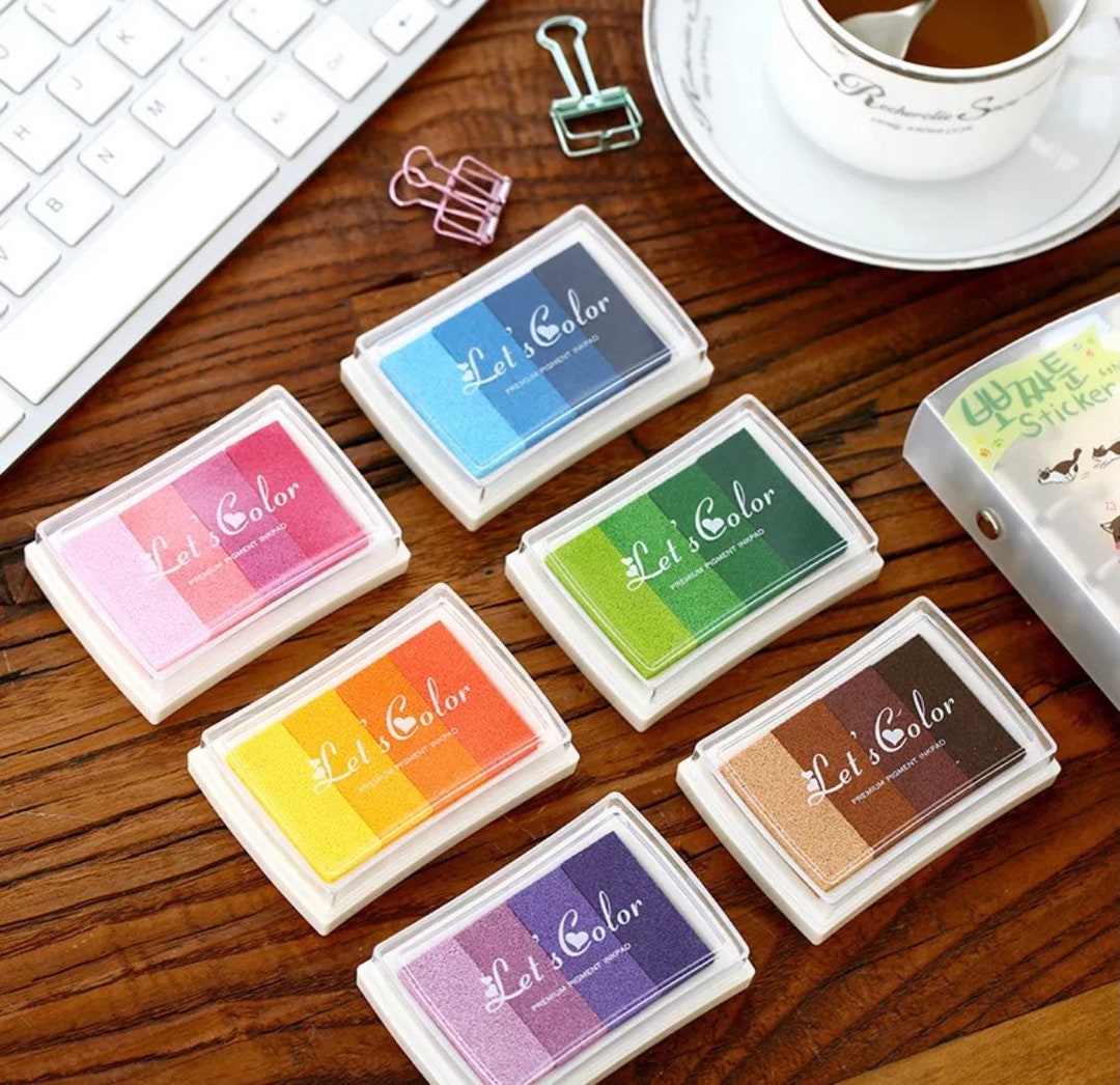 Rainbow Ink Pad: Multicolor Stamp Pad for Scrapbooking - Etsy