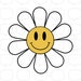 Retro Smiley Face Flower - PNG Digital Sublimation Transfer - Etsy