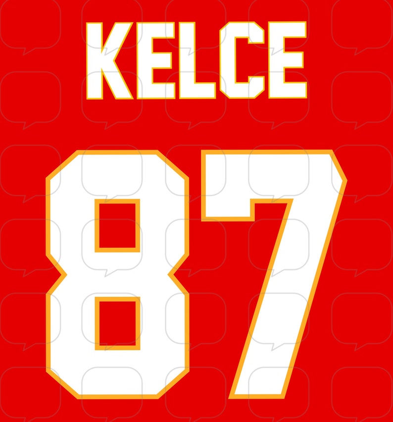 Taylor Swift + Travis Kelce Chiefs Jersey - Front & Back - PNG ...