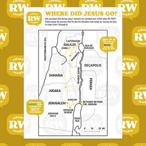 Jesus Earthly Ministry - Kids Map Trace Activity Sheet - Digital ...