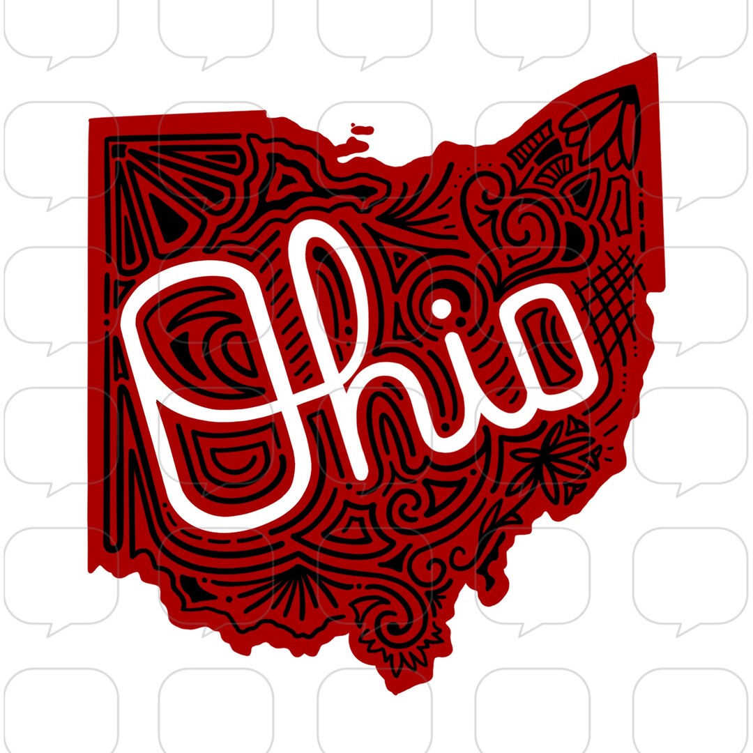 Ohio State Map - Ohio Script - PNG Sublimation Transfer - Etsy