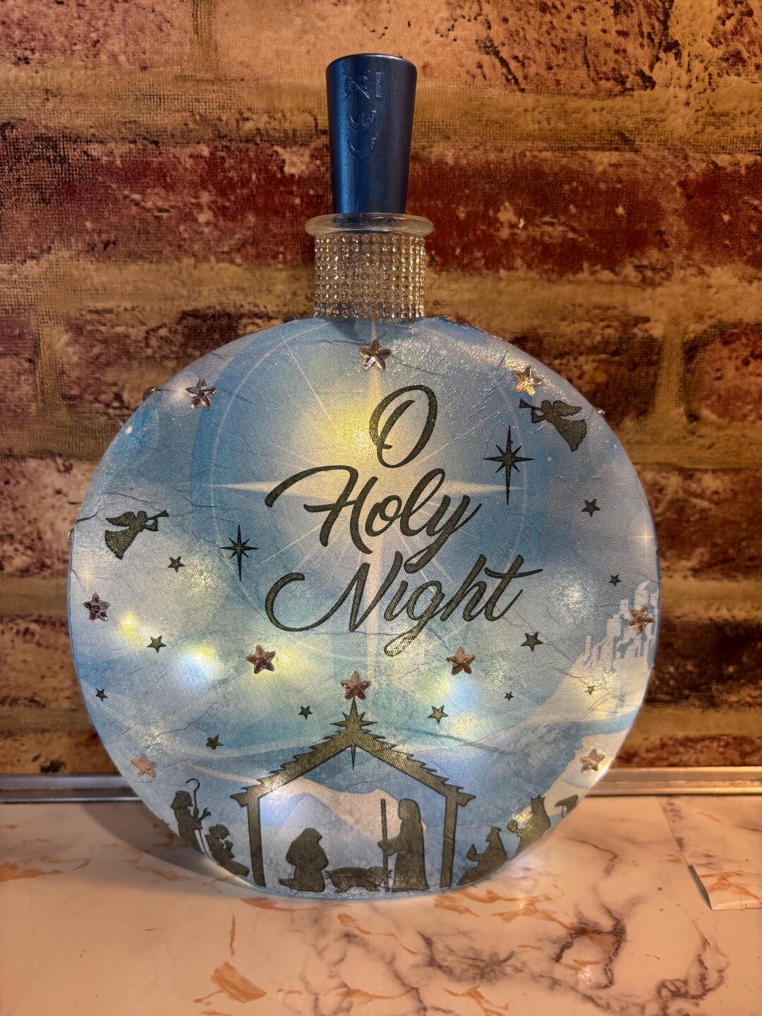 Nativity Lighted Decor, Nativity Oval Jar Light, Nativity Scene Oval ...