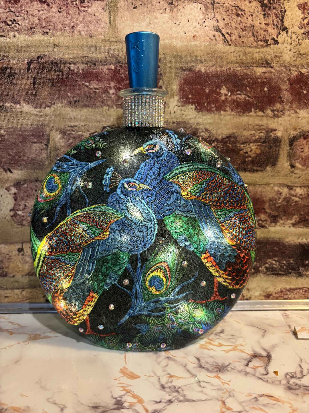 Peacock Lighted Decor, Peacock Lighted Accents, Peacock Light up Jar ...