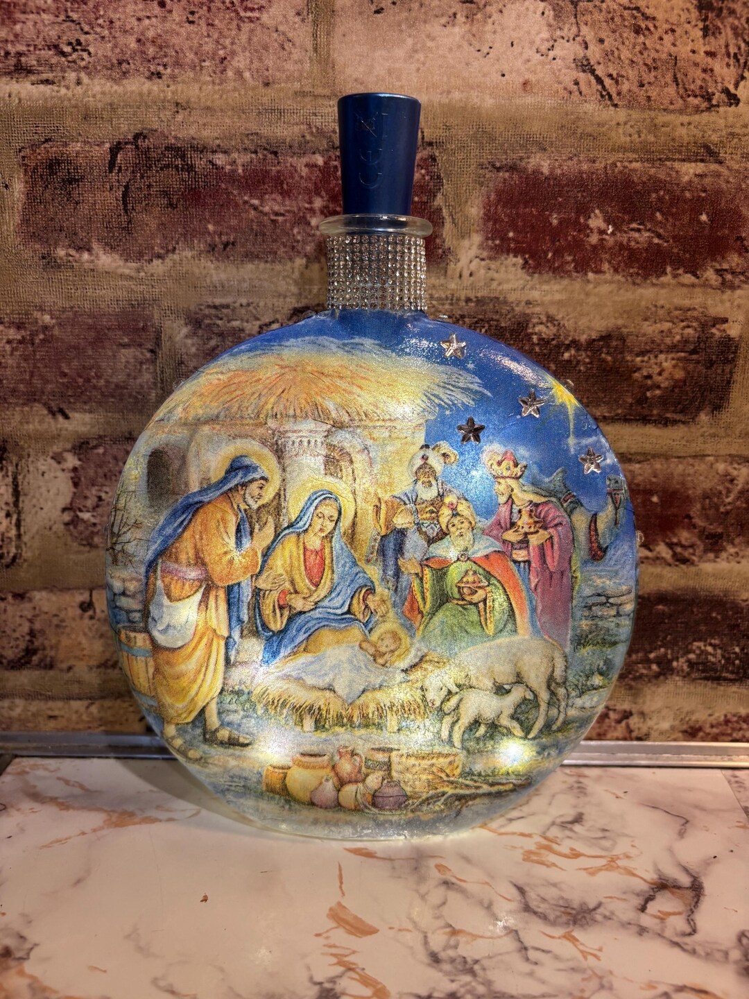 Nativity Light up Jar, Nativity Jar Light, Nativity Oval Jar Light ...