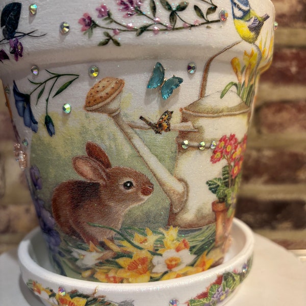 Rabbit Planter - Etsy