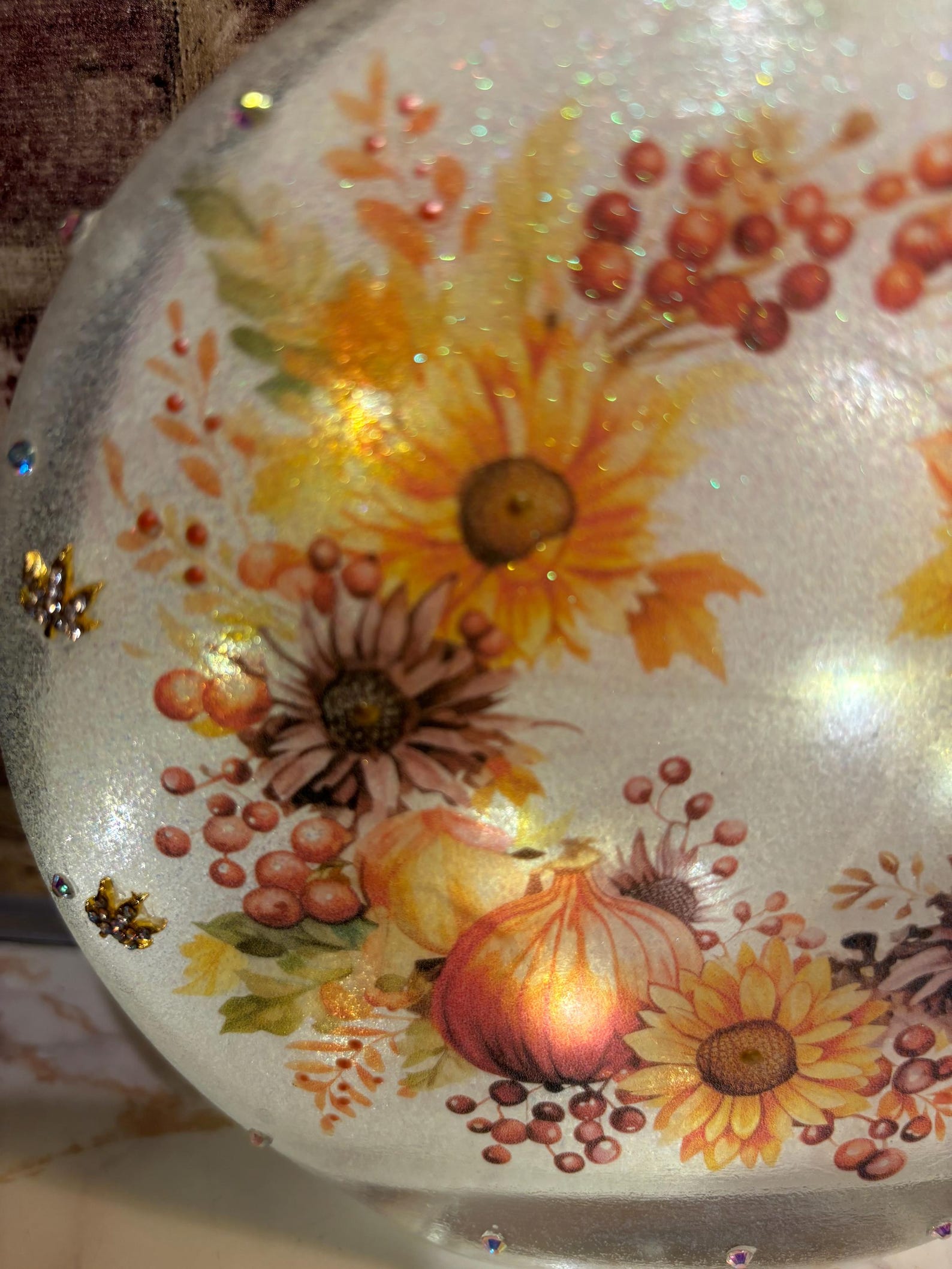 Fall Lighted Decor, Fall Lighted Accents, Autumn Oval Jar Light With ...