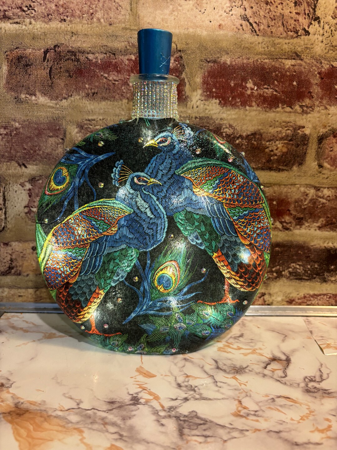 Peacock Lighted Decor, Peacock Lighted Accents, Peacock Light up Jar ...