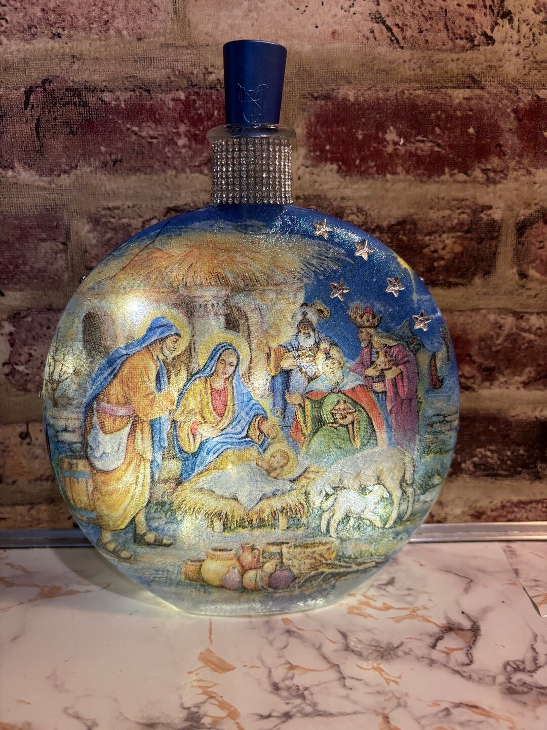 Nativity Light up Jar, Nativity Jar Light, Nativity Oval Jar Light ...