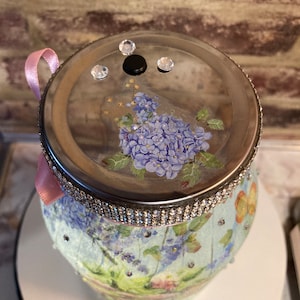 Flower Lighted Decor, Flower Mason Jar With Easy On/off Light, Flower ...