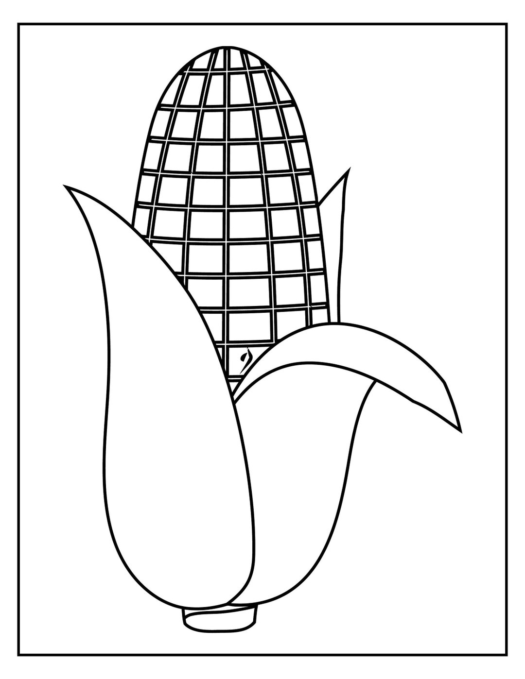 Digital| Printable| Coloring Page| of Corn - Etsy